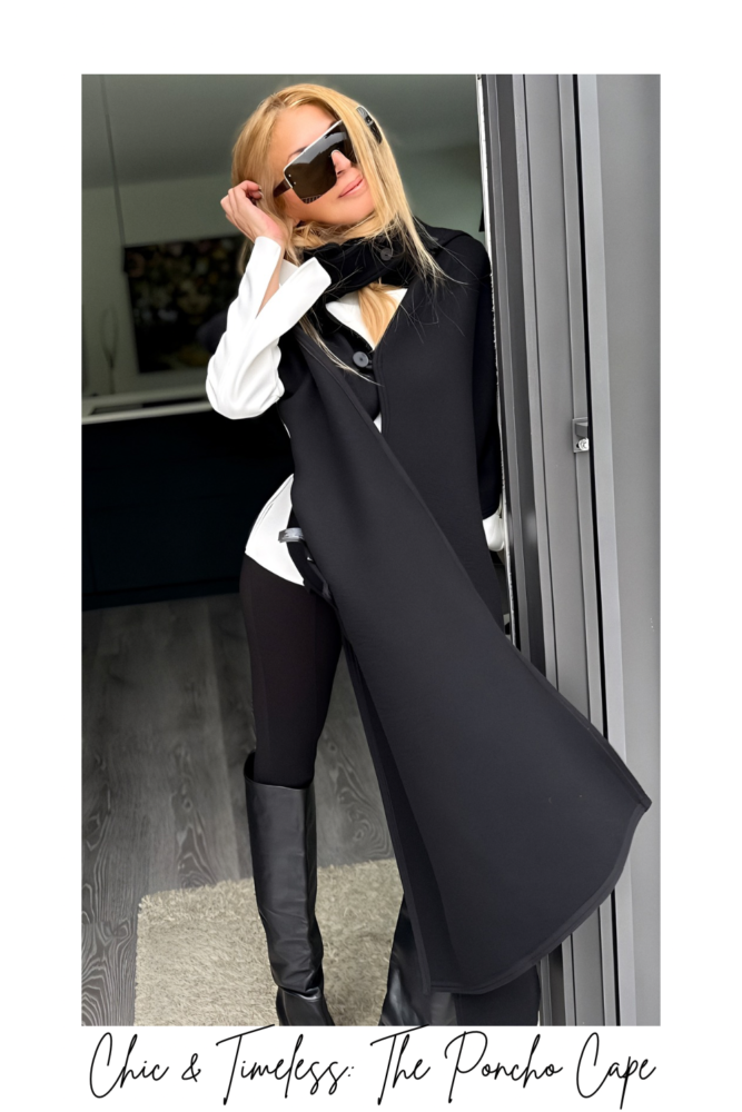 Chic and Timeless: How to Style a Poncho Cape Over 50 - Fabulous Ever After